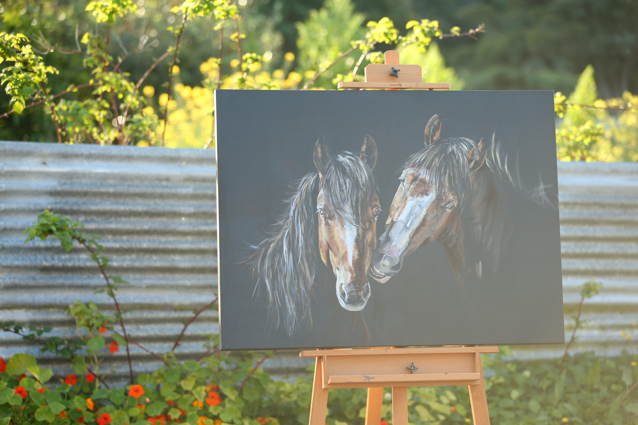 75 x 100cm Kaimanawa Painting by Kelly Wilson - Equus Auctions