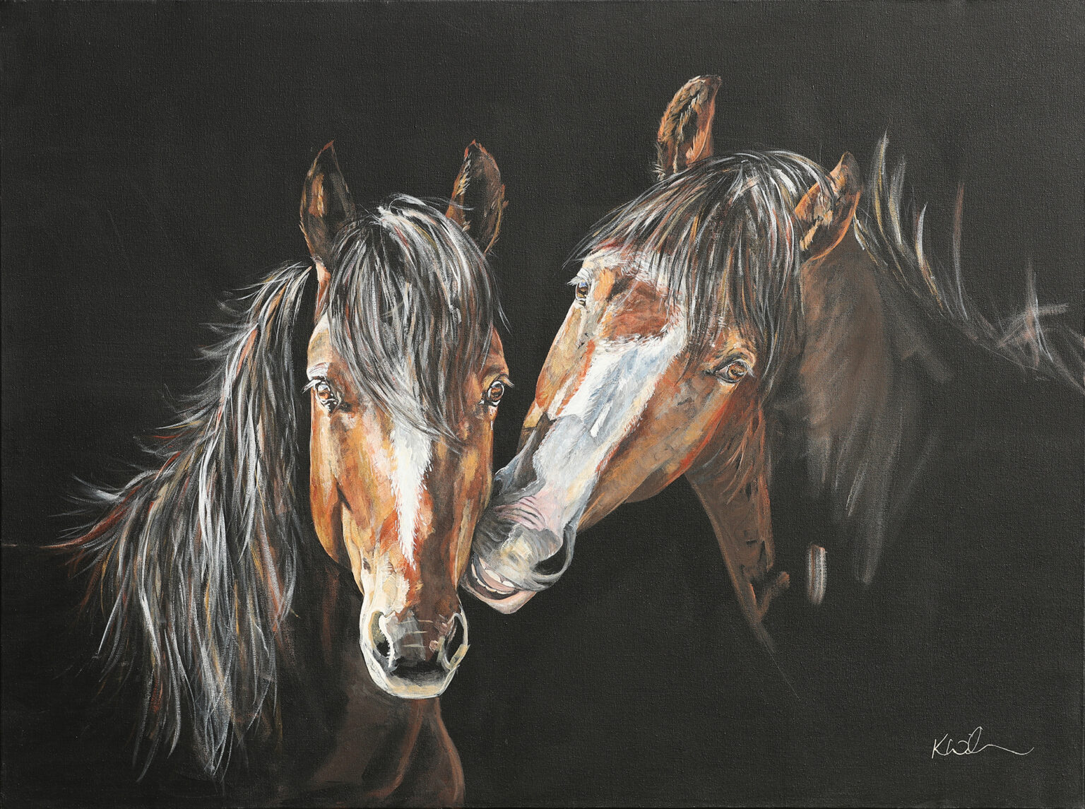 75 x 100cm Kaimanawa Painting by Kelly Wilson - Equus Auctions
